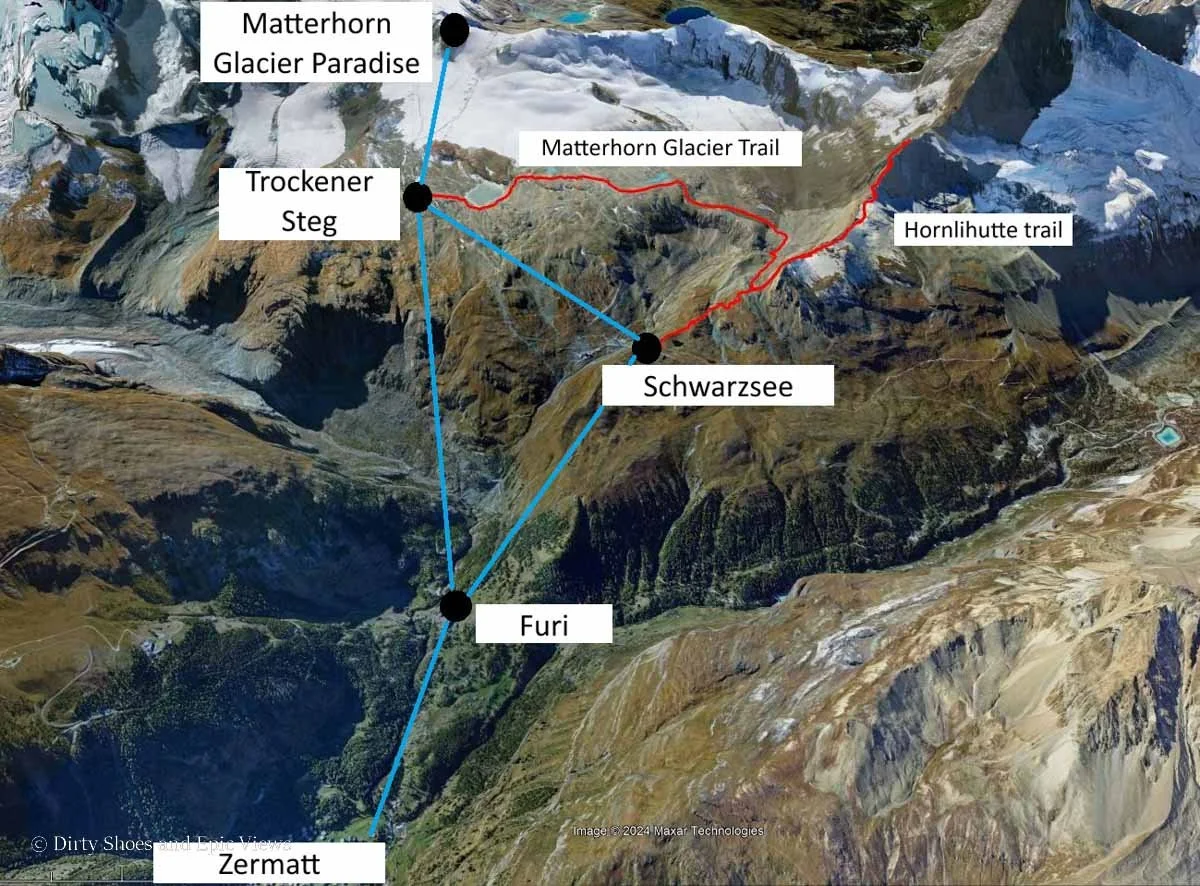 How to Hike to the Hornlihutte in Zermatt: Map, Pictures + Complete ...