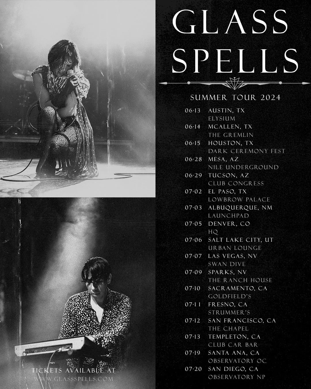 Tour — Glass Spells