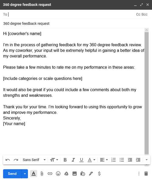 7 Awesome Email Templates to Request Co-worker Feedback — ManageBetter
