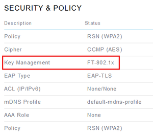 Cisco WLC - Configuring Fast Transition (FT) 802.11r — WIRES AND WI.FI
