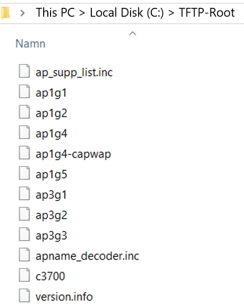 Cisco Mobility Express - Image management using TFTP-server — WIRES AND ...