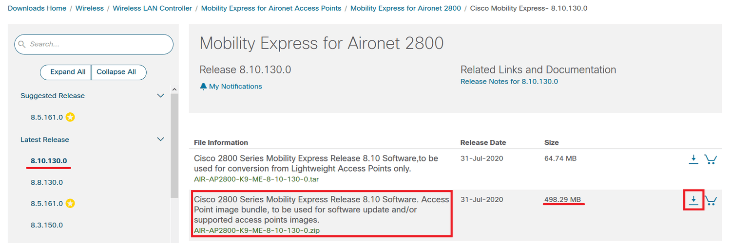 Cisco Mobility Express - Software Upgrade using TFTP-server — WIRES AND ...