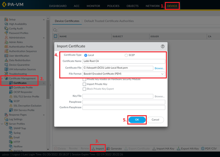 Palo Alto Firewalls - Admin Web Interface Certificate Installation ...
