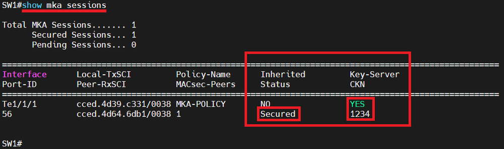 Cisco MACSec Switch-to-Switch Configuration using Pre-Shared Key on IOS ...