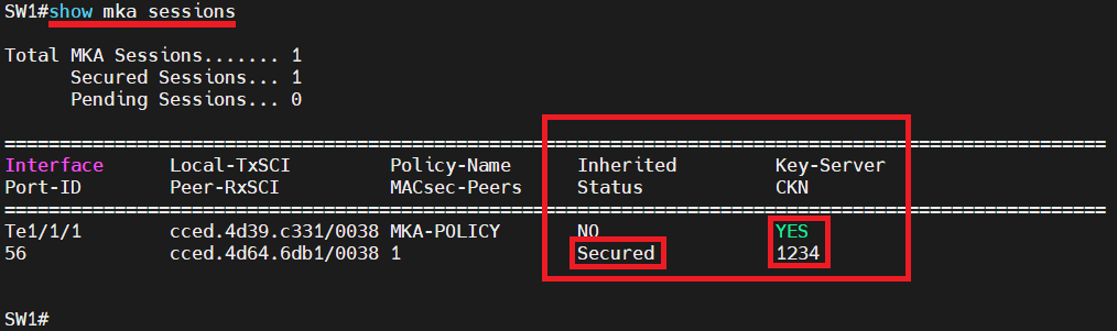 Cisco MACSec Switch-to-Switch Configuration using Pre-Shared Key on IOS ...
