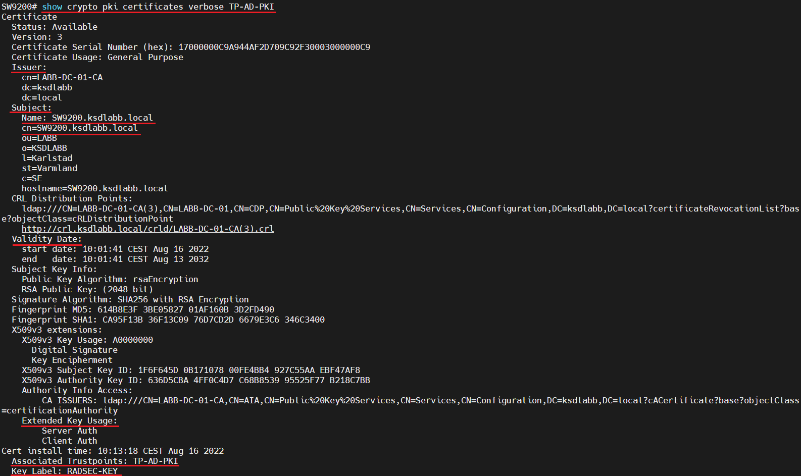 Cisco RadSec Part 3 - Cisco Device Manual Certificate Enrollment ...