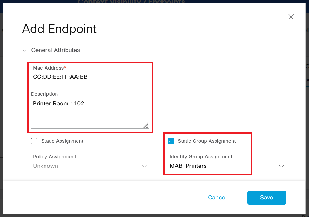 Cisco ISE - Managing MAC addresses and Endpoint Identity Groups for MAB Authentication — WIRES ...