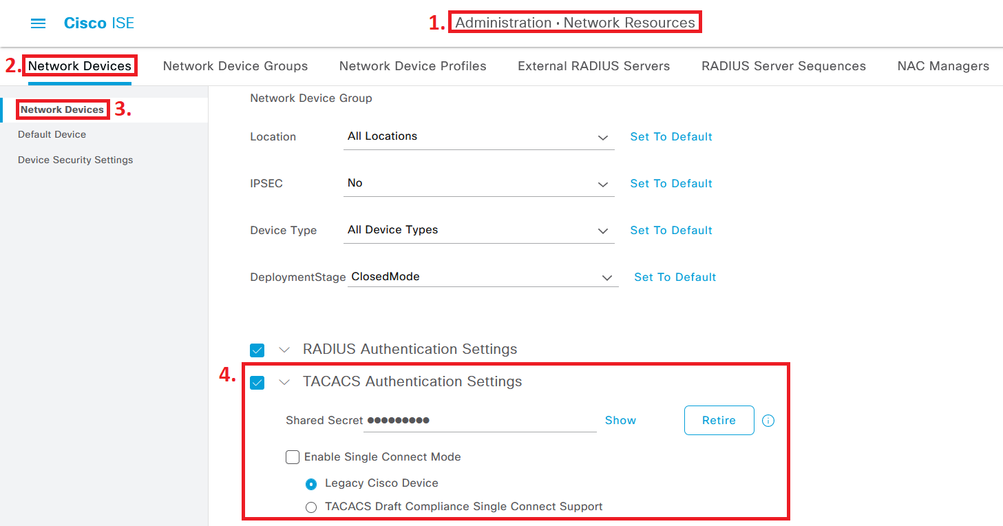 Cisco ISE - Configuring TACACS+ Authentication for Device Administration — WIRES AND WI.FI