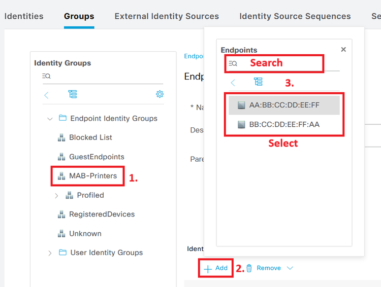 Cisco ISE - Managing MAC addresses and Endpoint Identity Groups for MAB Authentication — WIRES ...