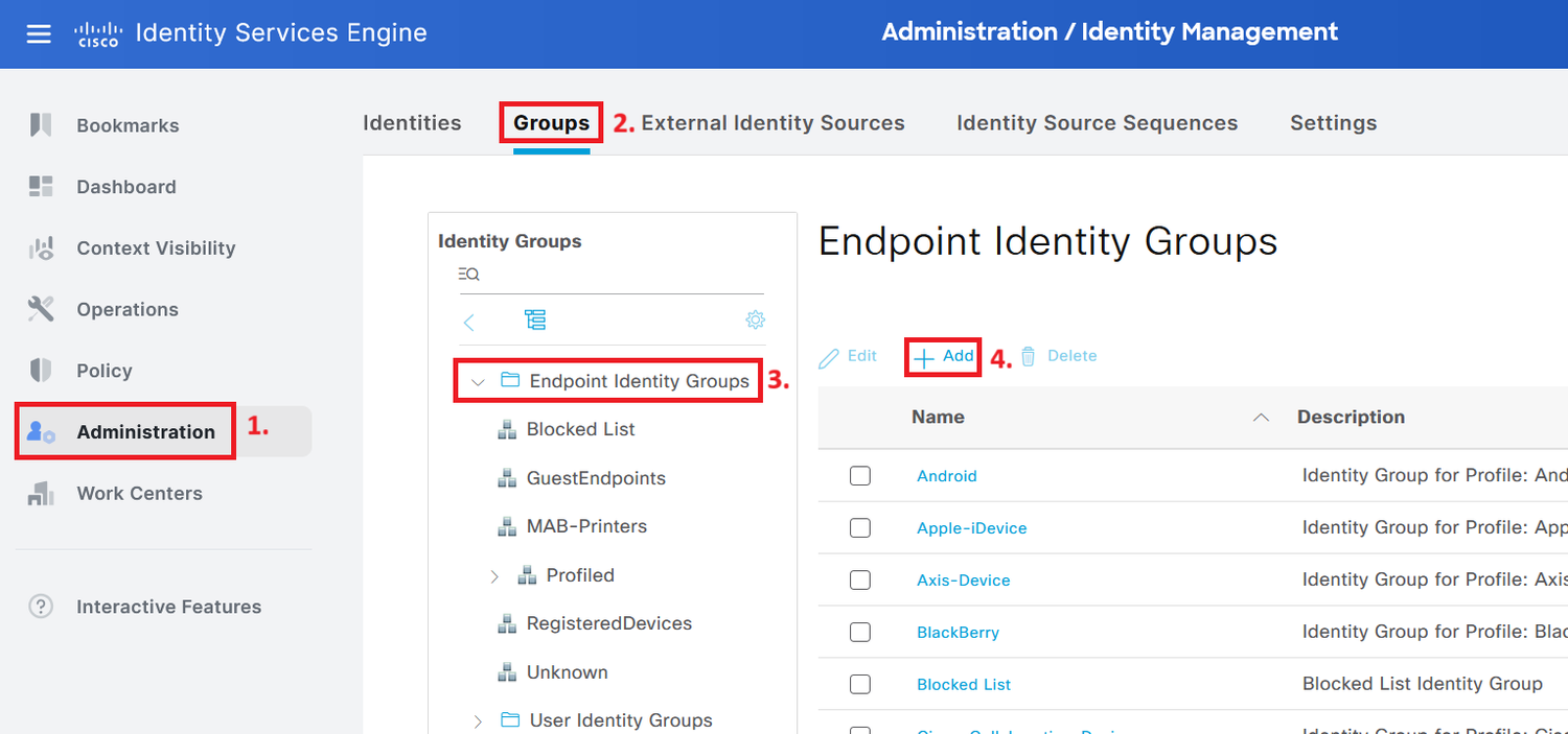 Cisco ISE - Managing MAC addresses and Endpoint Identity Groups for MAB ...