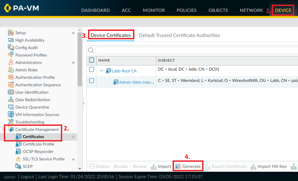 Palo Alto Firewalls - Basic HTTPS Inspection (Outbound) with Self ...