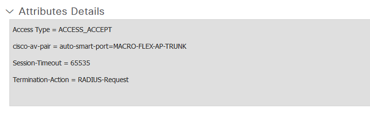 Cisco ISE - FlexConnect Access Point Auto Smartport Trunk via Macro ...