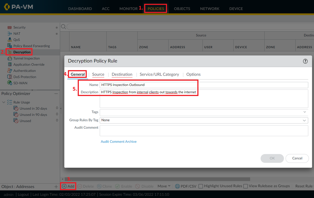 Palo Alto Firewalls - Basic HTTPS Inspection (Outbound) with Self ...
