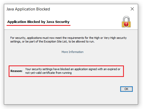 Cisco ISE - SNS server Java-based KVM - "Application Blocked By Java Security" Fix — WIRES AND WI.FI