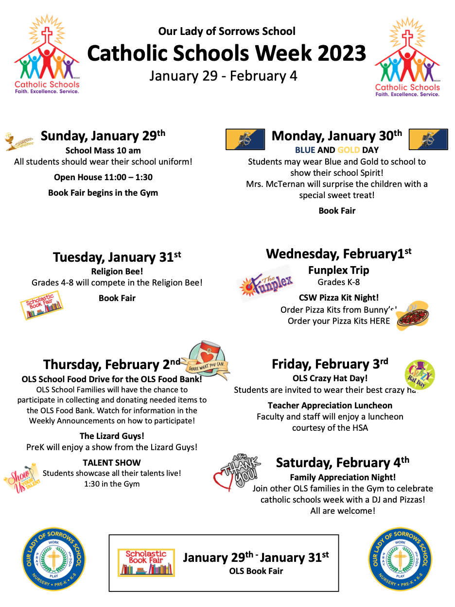Catholic Schools Week 2022 — Our Lady of Sorrows School