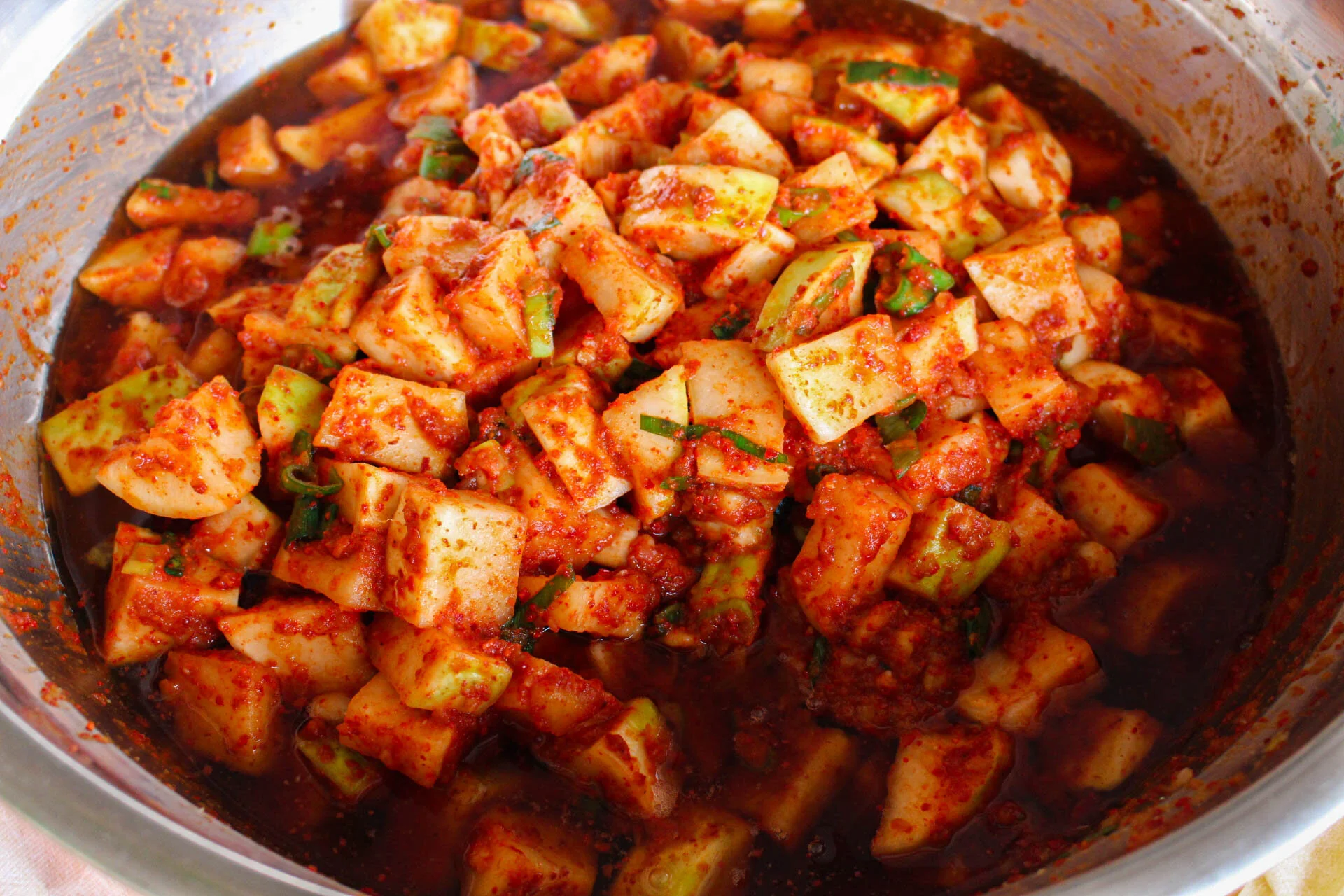 Mom's Authentic Radish Kimchi Recipe (Kkakdugi) | 깍두기 — ahnest kitchen