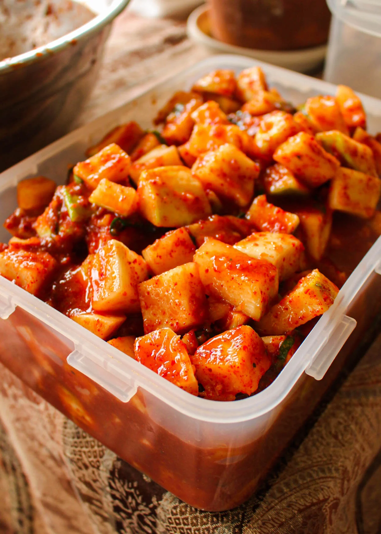 Mom's Authentic Radish Kimchi Recipe (Kkakdugi) | 깍두기 — ahnest kitchen