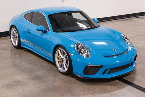Blue Porsche Car