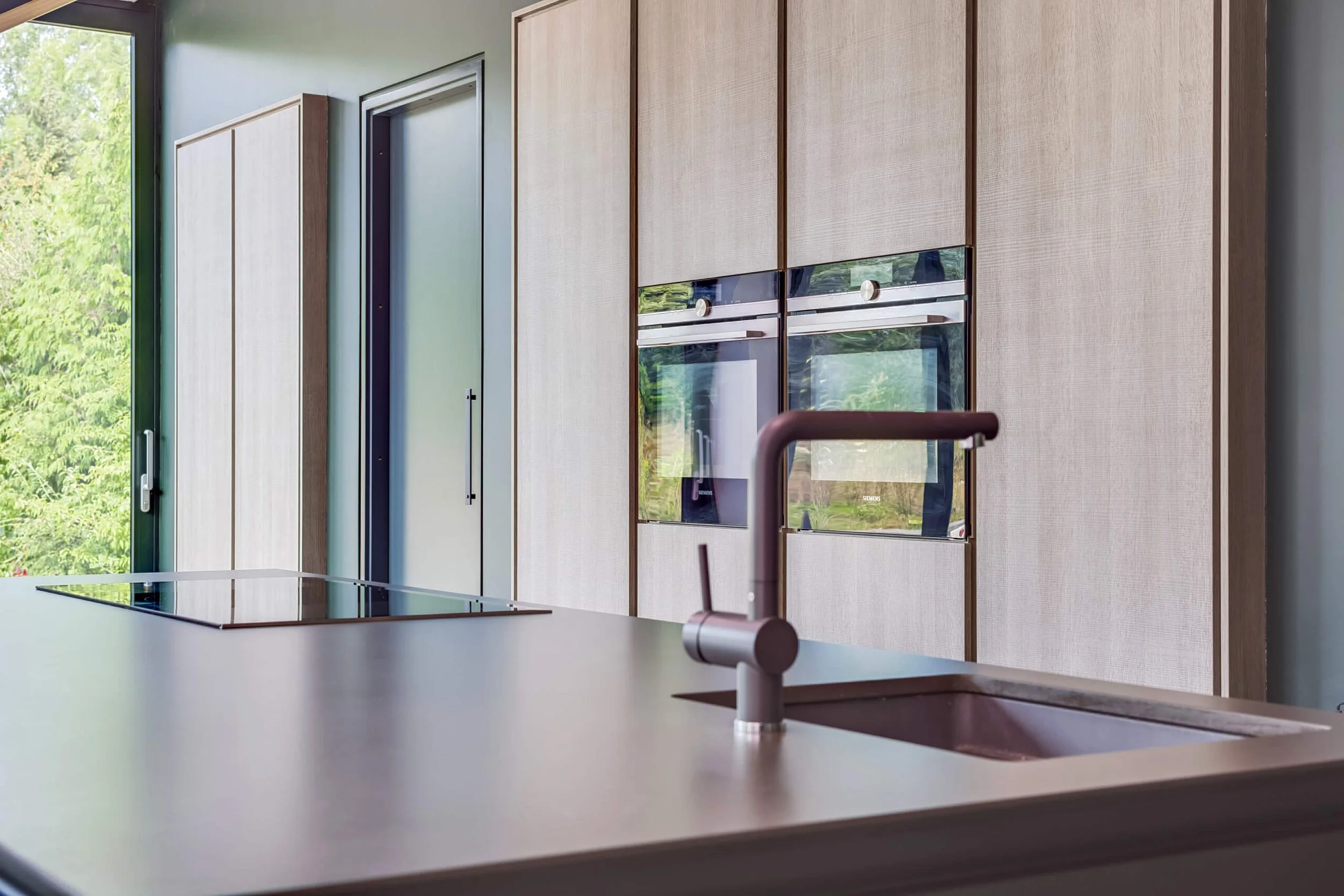 Light Wood Handleless Kitchen in Hertfordshire | Silke by Urban Interior