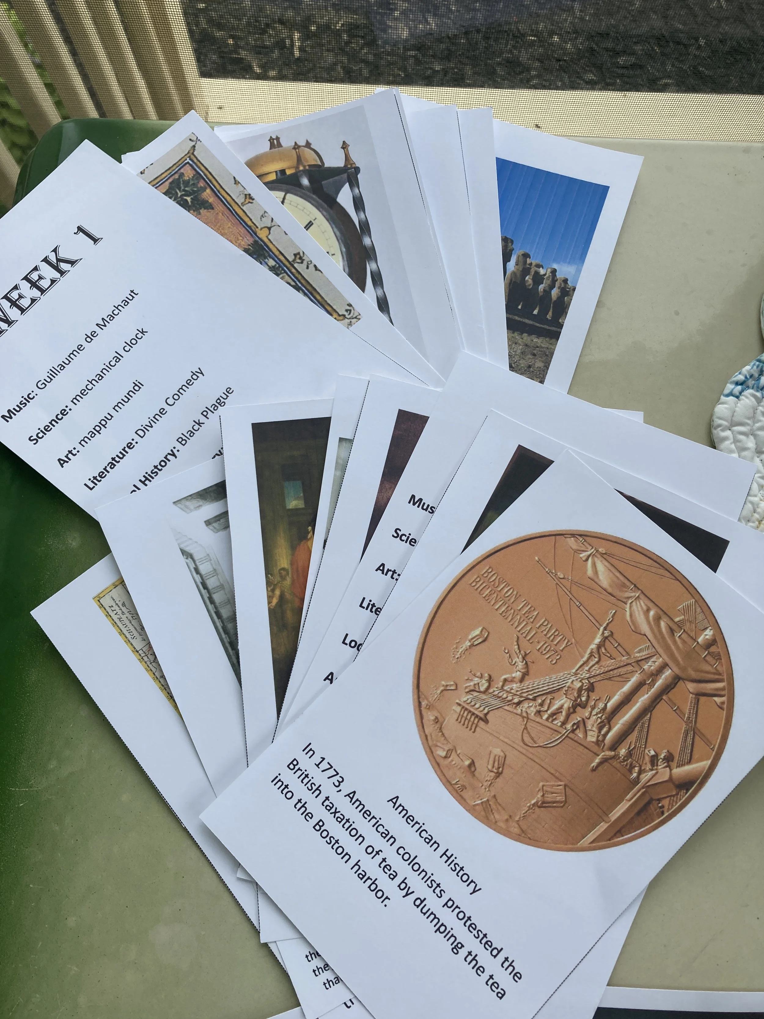 Feast of Ideas Teacher Image Time & Place Cards Tour 1 — Beth Smith Studio