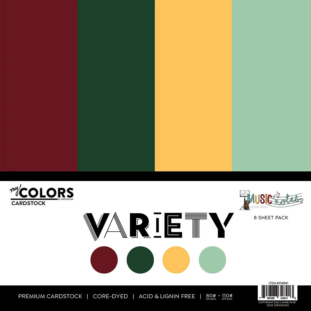 MUSIC NOTES VARIETY cardstock pack — Bonnie's Scrapbook Friends