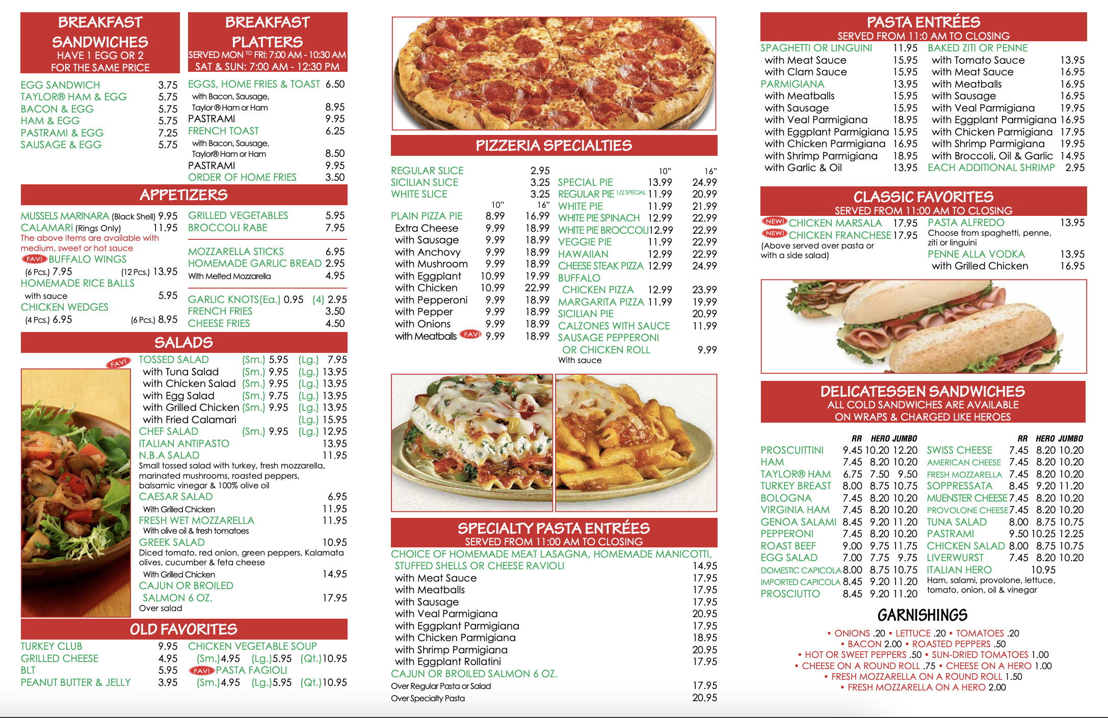 Daily Menu — Natoli's