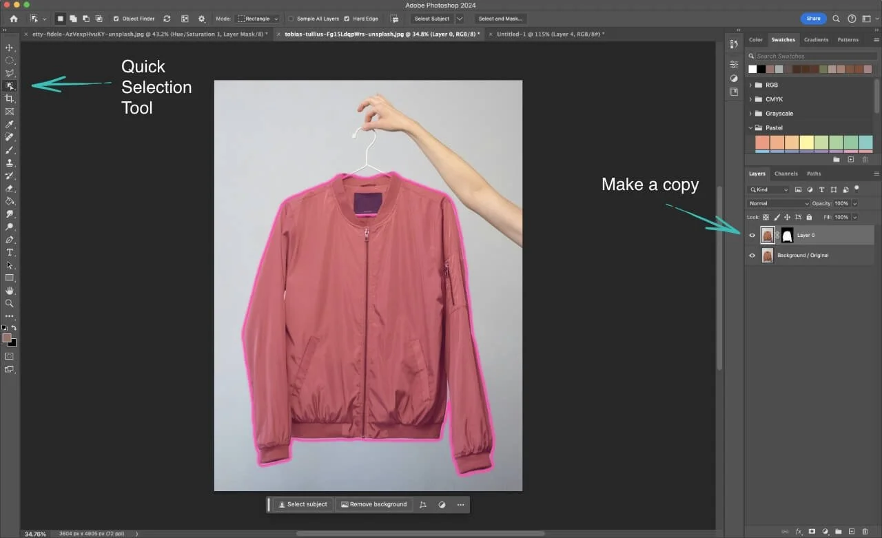 How to Change the Colour of Clothes in Photoshop 2024: Easy Tutorial ...