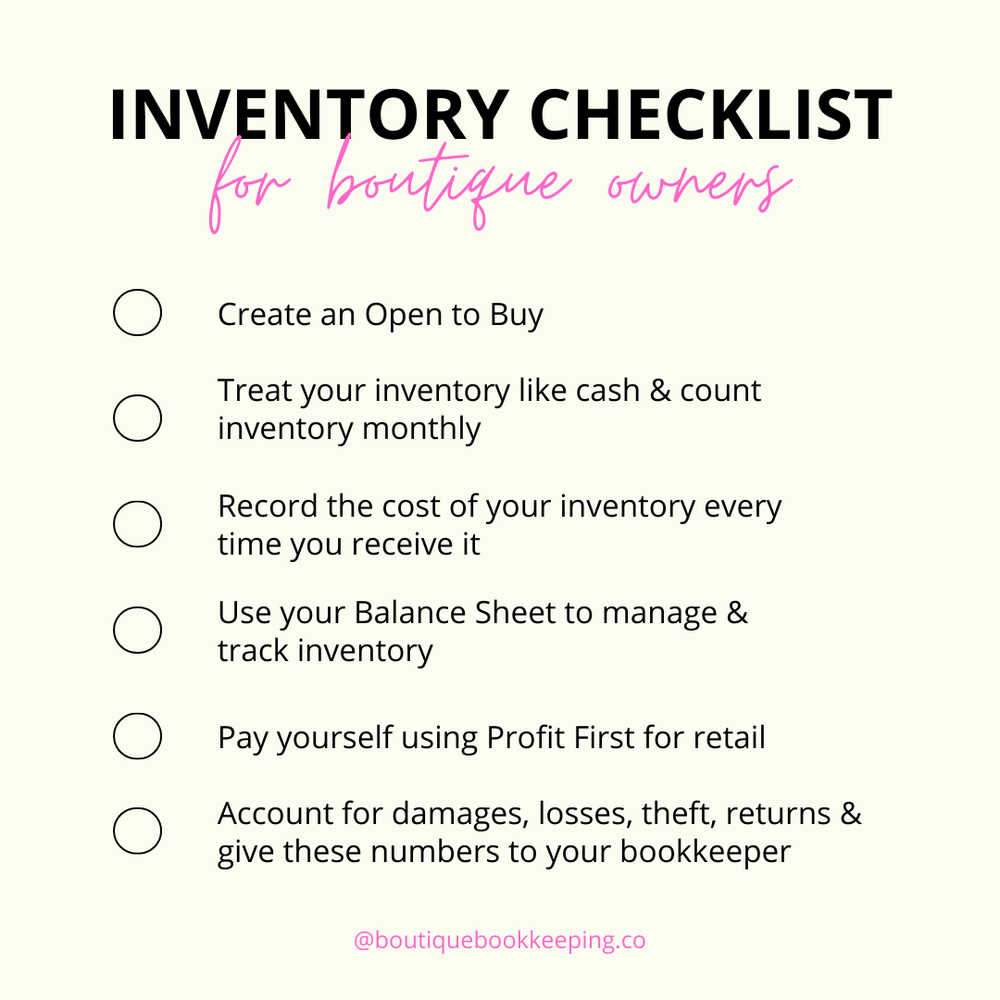 Inventory Checklist — BoutiqueBookkeeping.co
