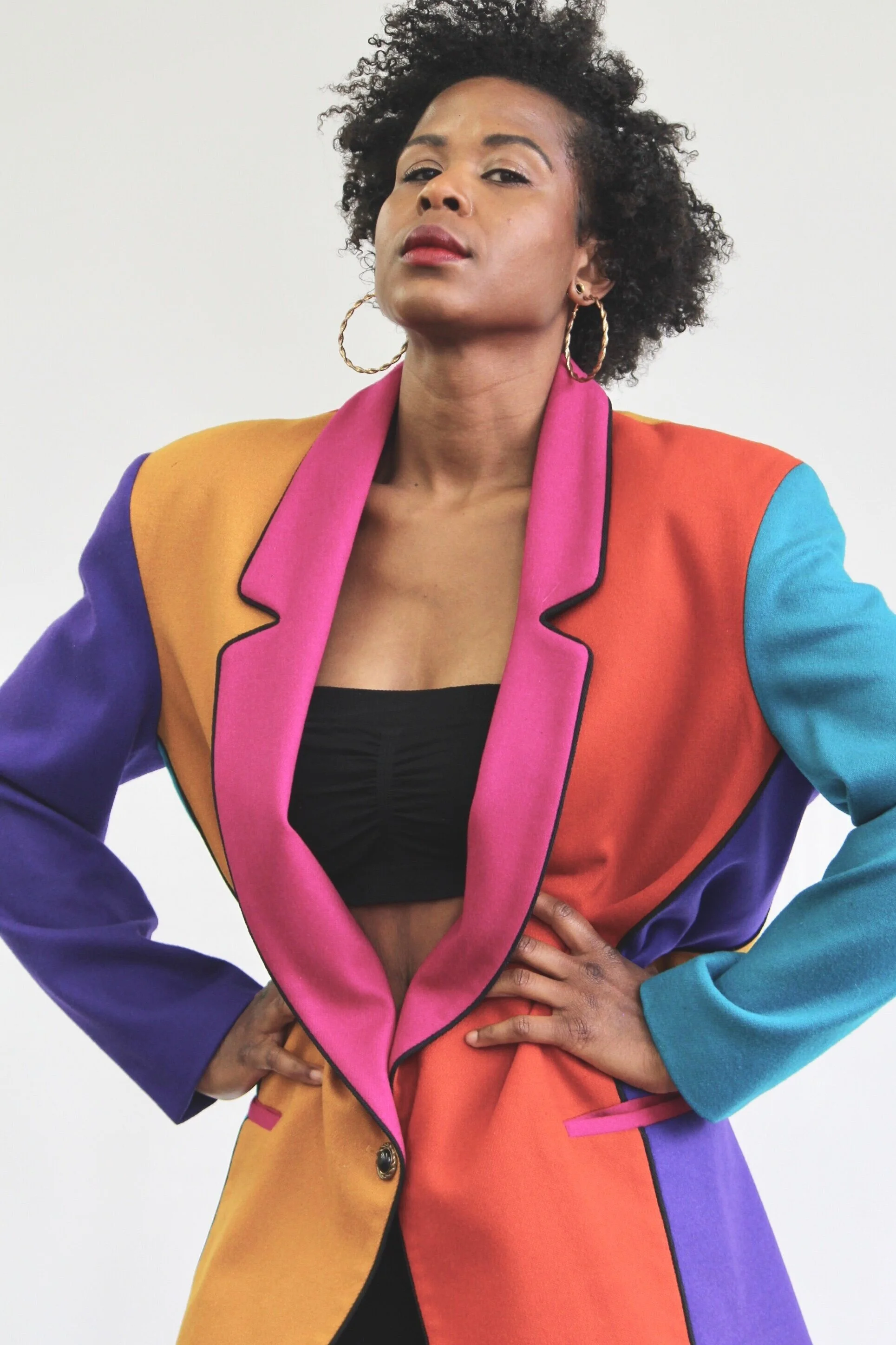 Color Block Blazer — Golden rags