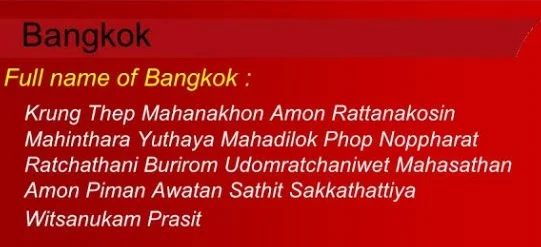 Thailand Facts