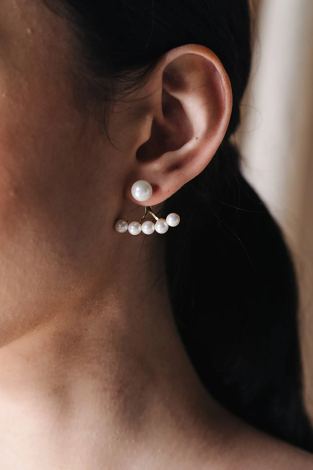 Modern Bridal Jewelry | Shop Pearl Gold Earrings — Jade Ơi Studio | New York Bridal Accessories