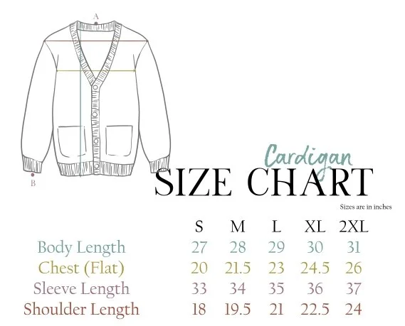 Size Chart | Saiyre Illustration and Design