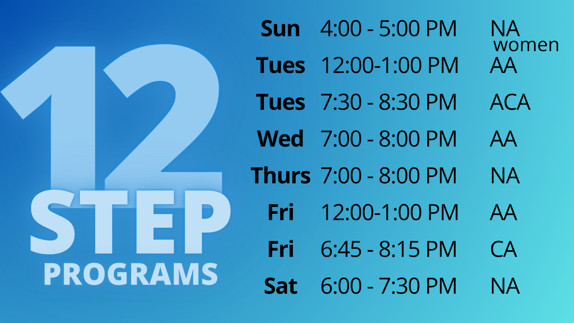 Weekly & Ongoing Events and Activities — First Community