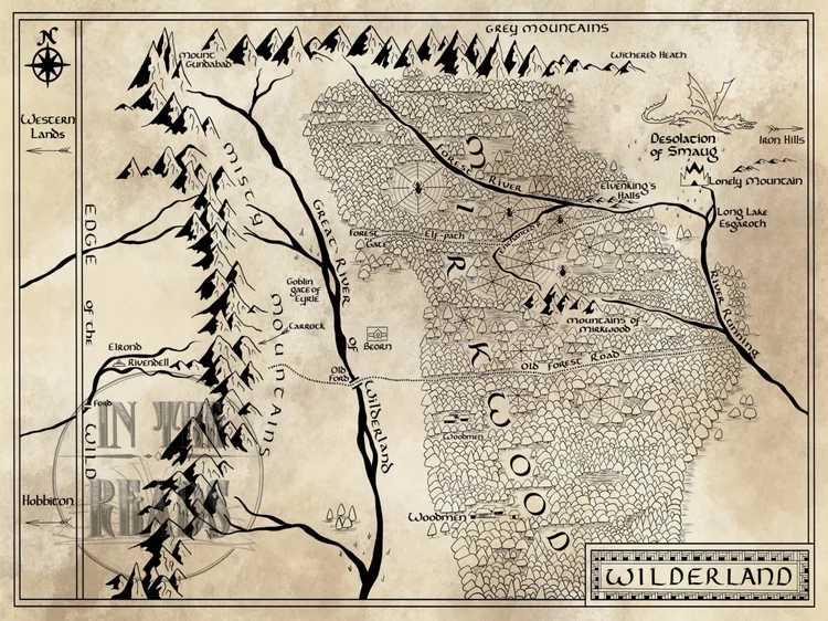 Lonely Mountain Middle Earth Map