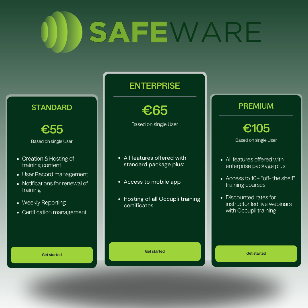 Pricing — SAFEWARE.IE