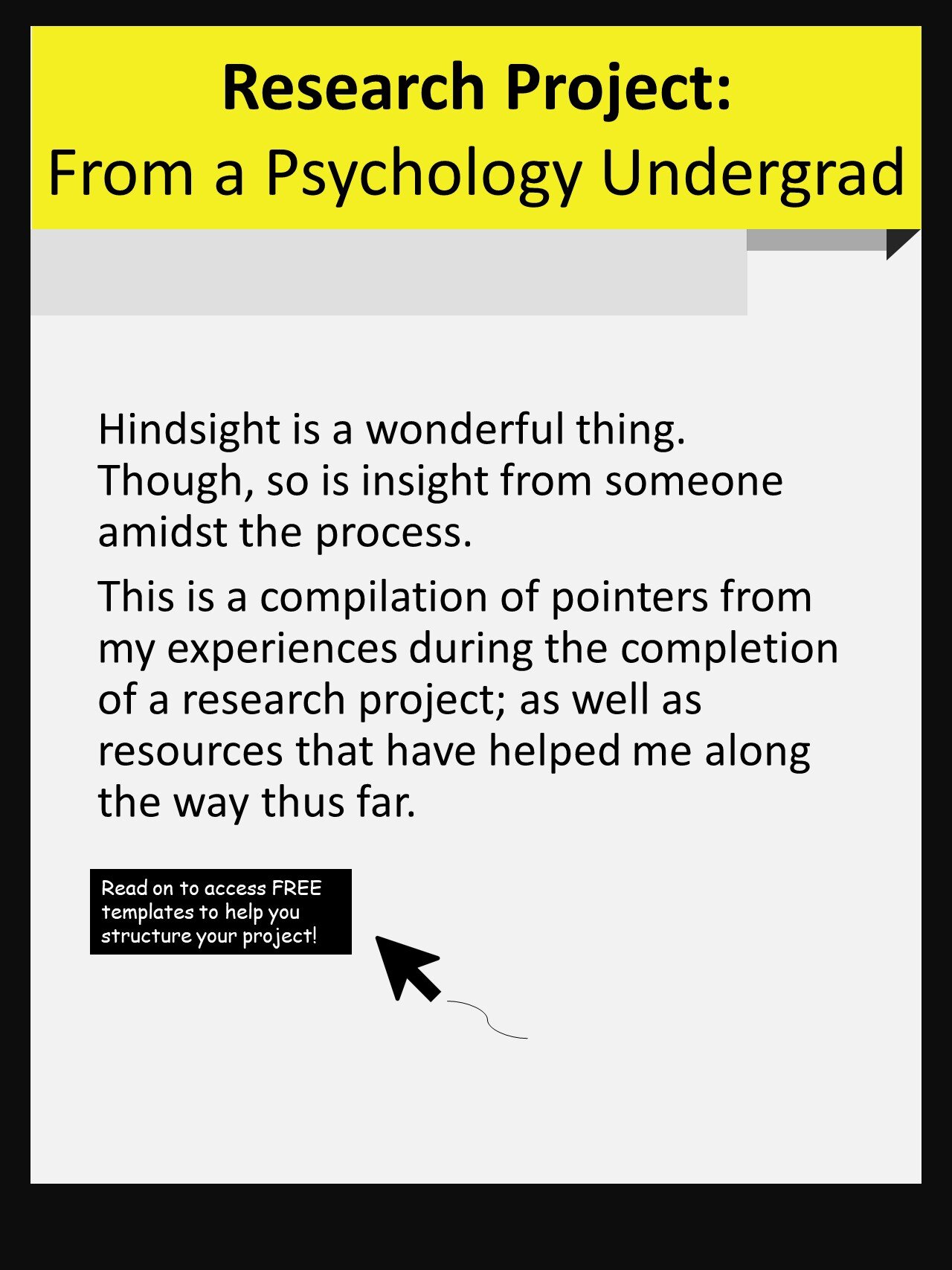 Research Project Insight and Pointers from a Psychology Undergrad — The ...