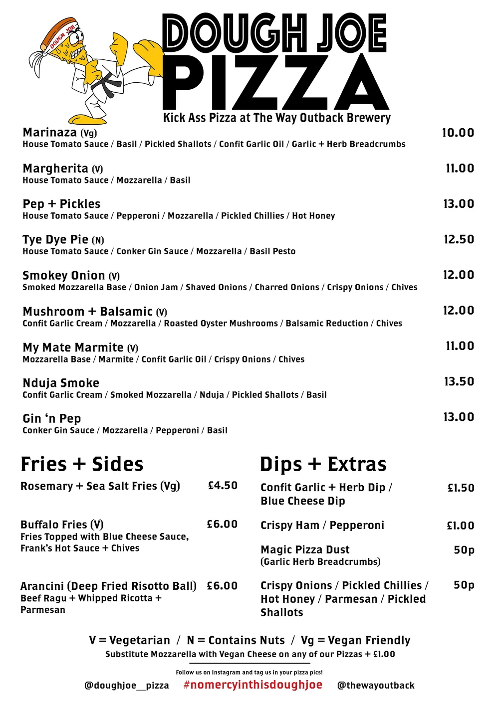 DOUGH JOE PIZZA — The Way Outback Brewing Company LTD