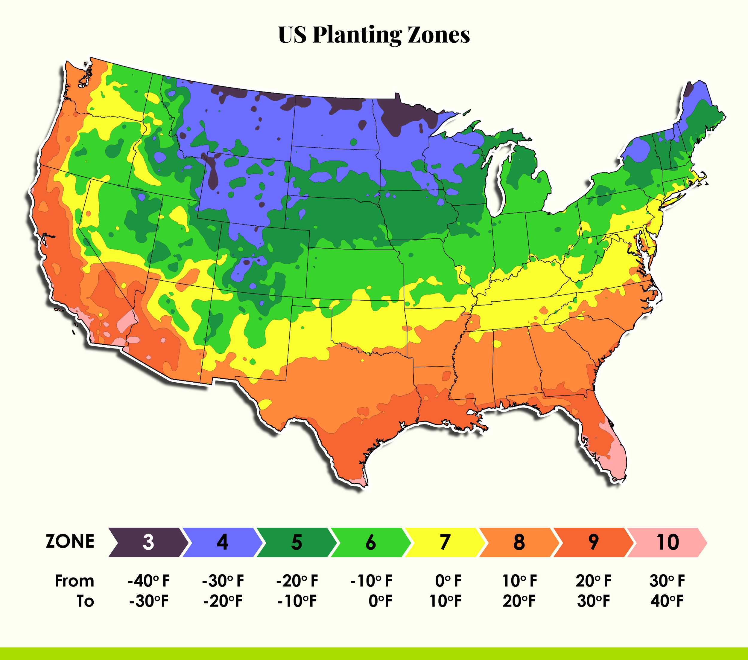 Garden Zones Usa Map