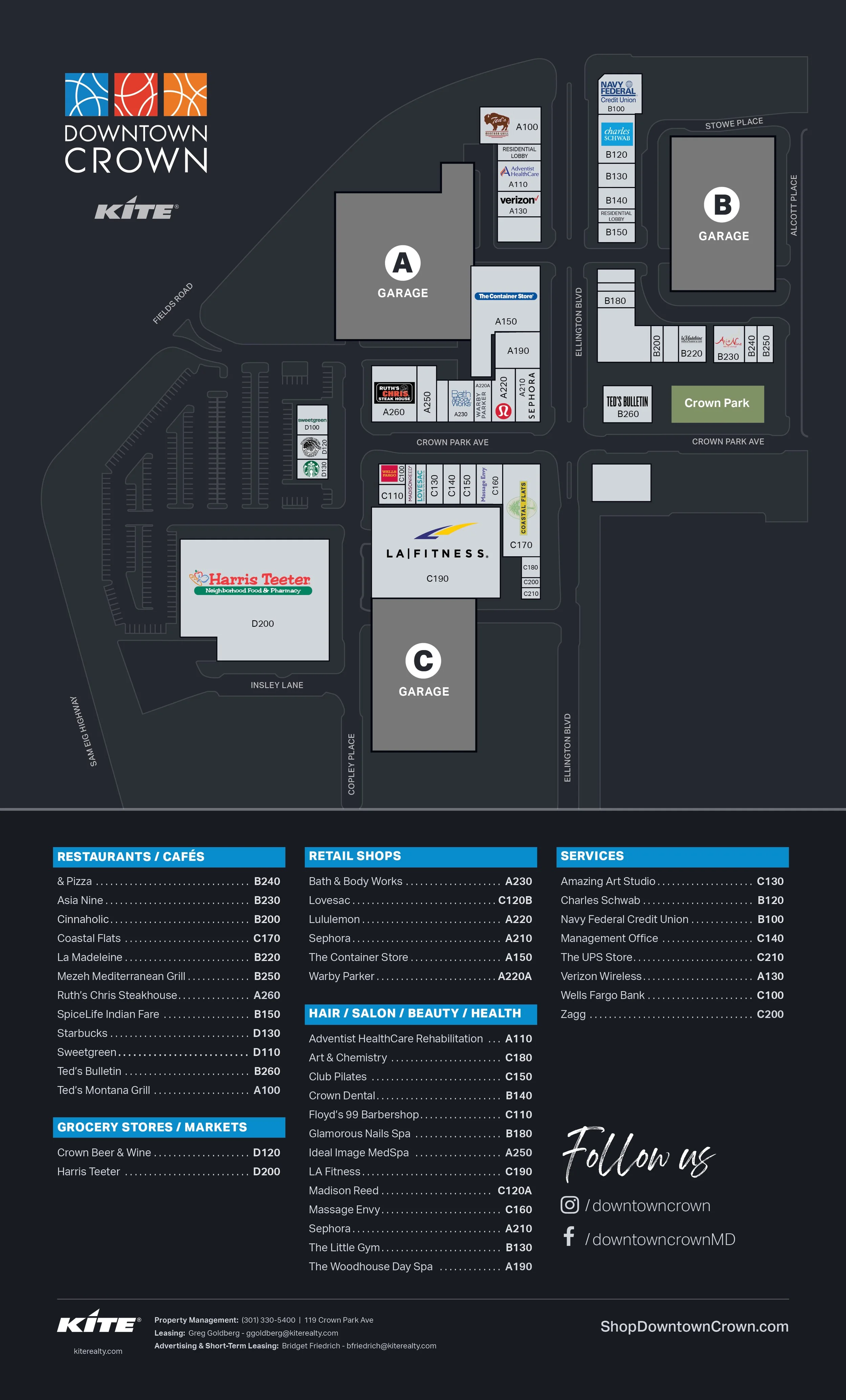 Directory Map — Downtown Crown