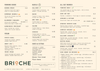 Menu — BRIOCHE