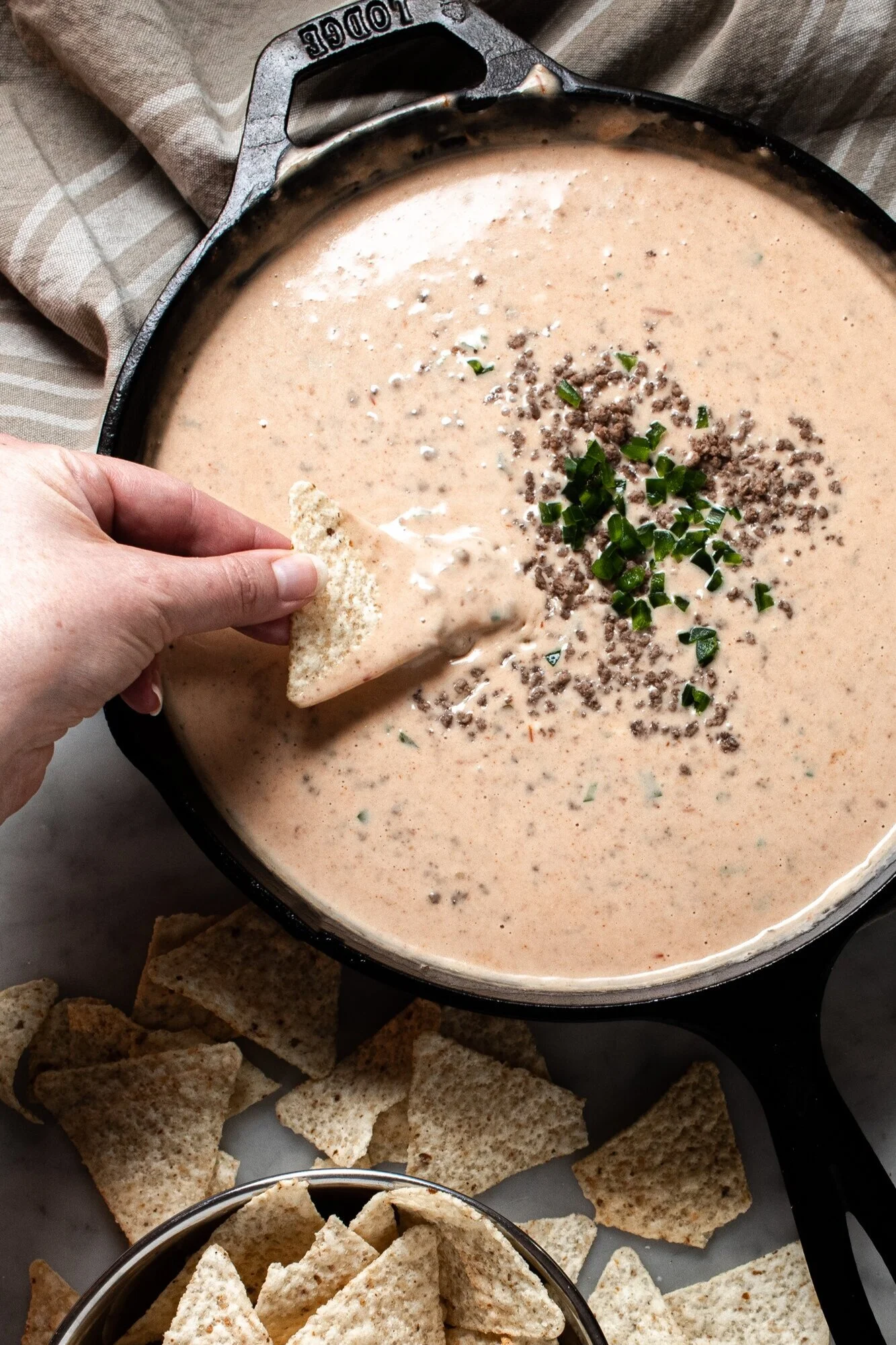 Restaurant Style Queso con Carne — Zestes Recipes