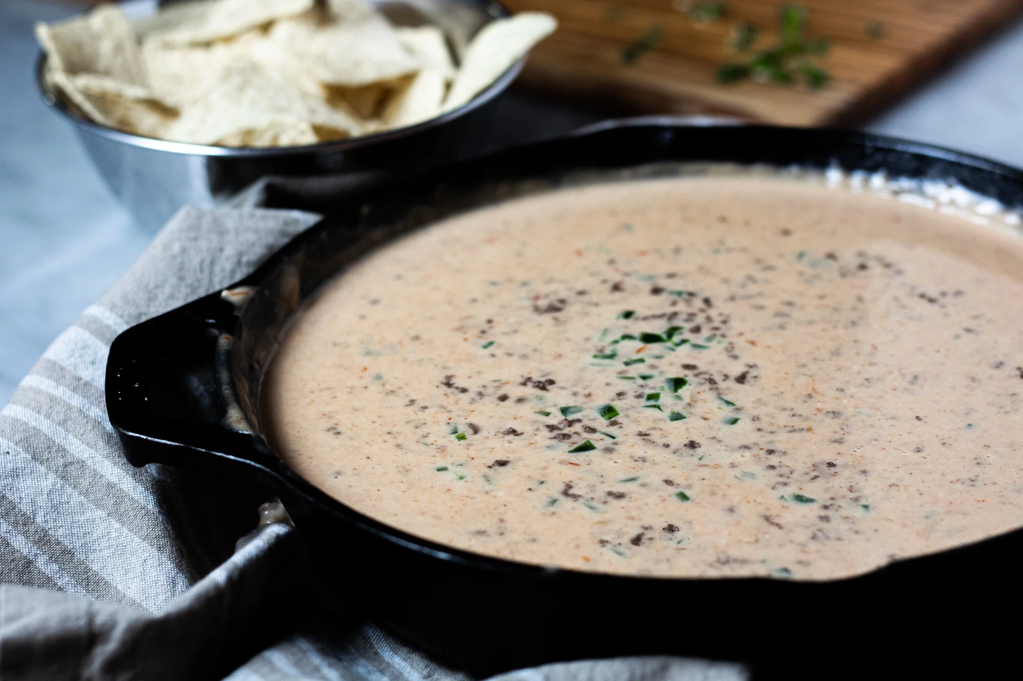 Restaurant Style Queso con Carne — Zestes Recipes