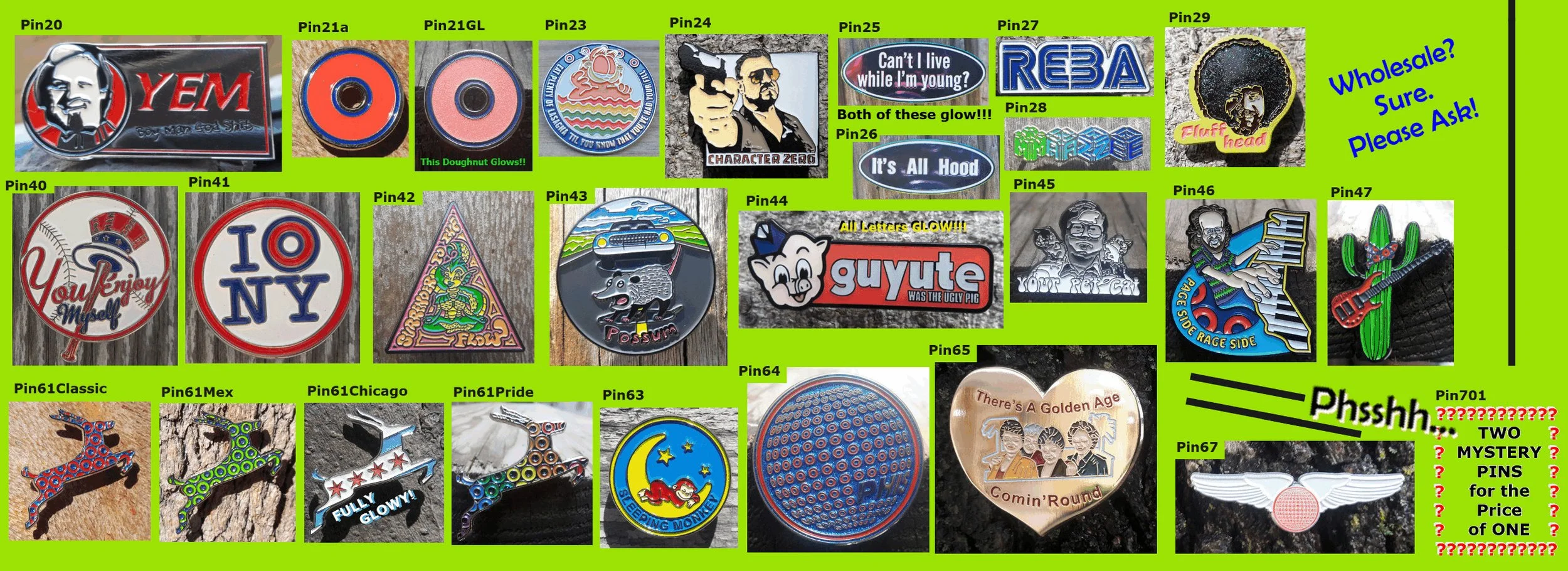 PHiSH Pins! — 415HolyGuyArt