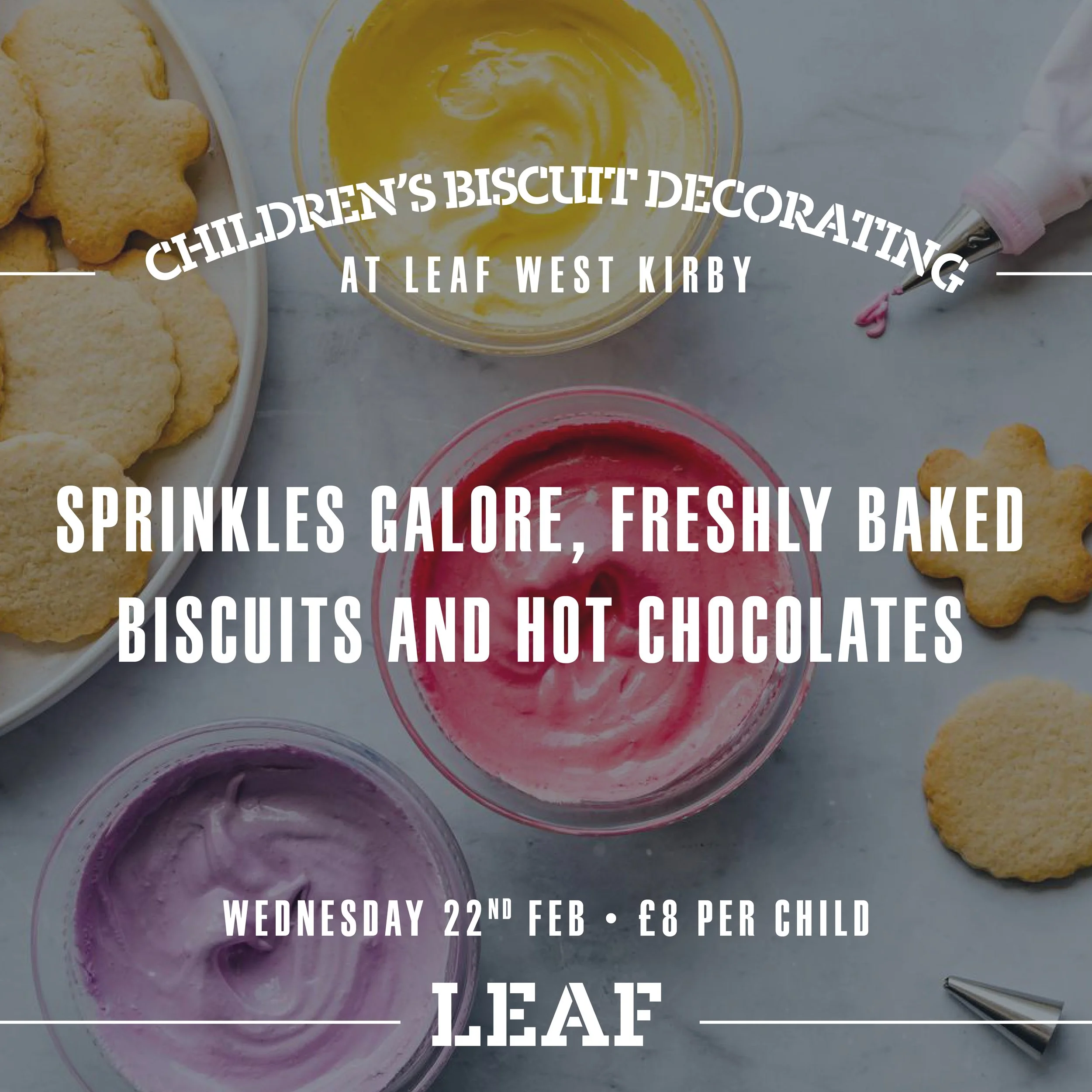 Children's biscuit decorating — LEAF