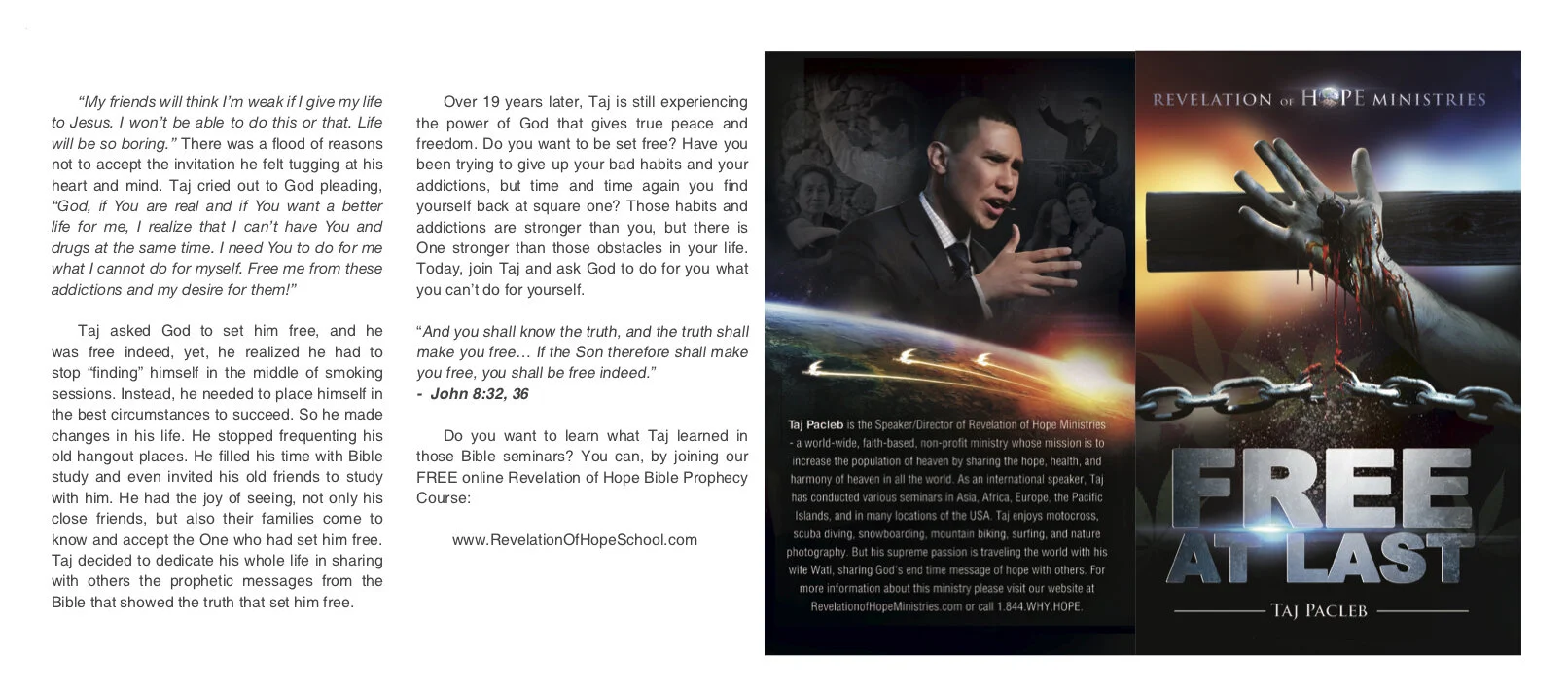 Free At Last — Revelation of Hope Ministries