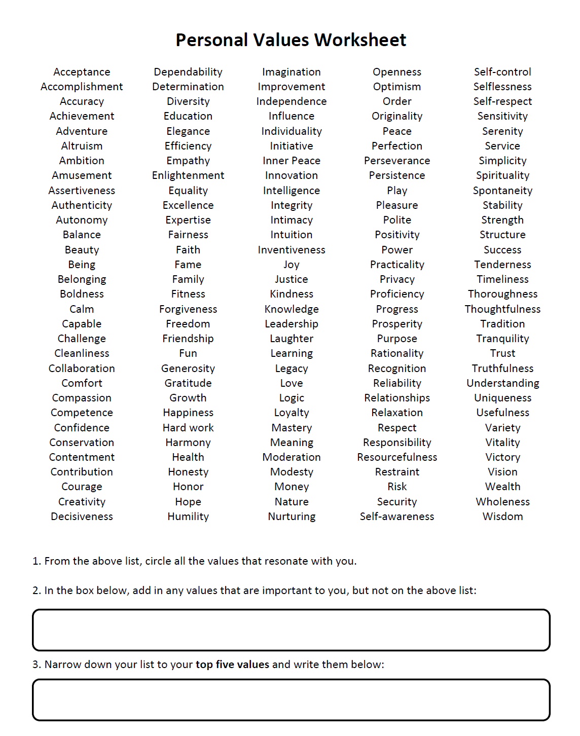 Creating Your Wellness Vision Part 1: What Do You Value? — Liz Moser