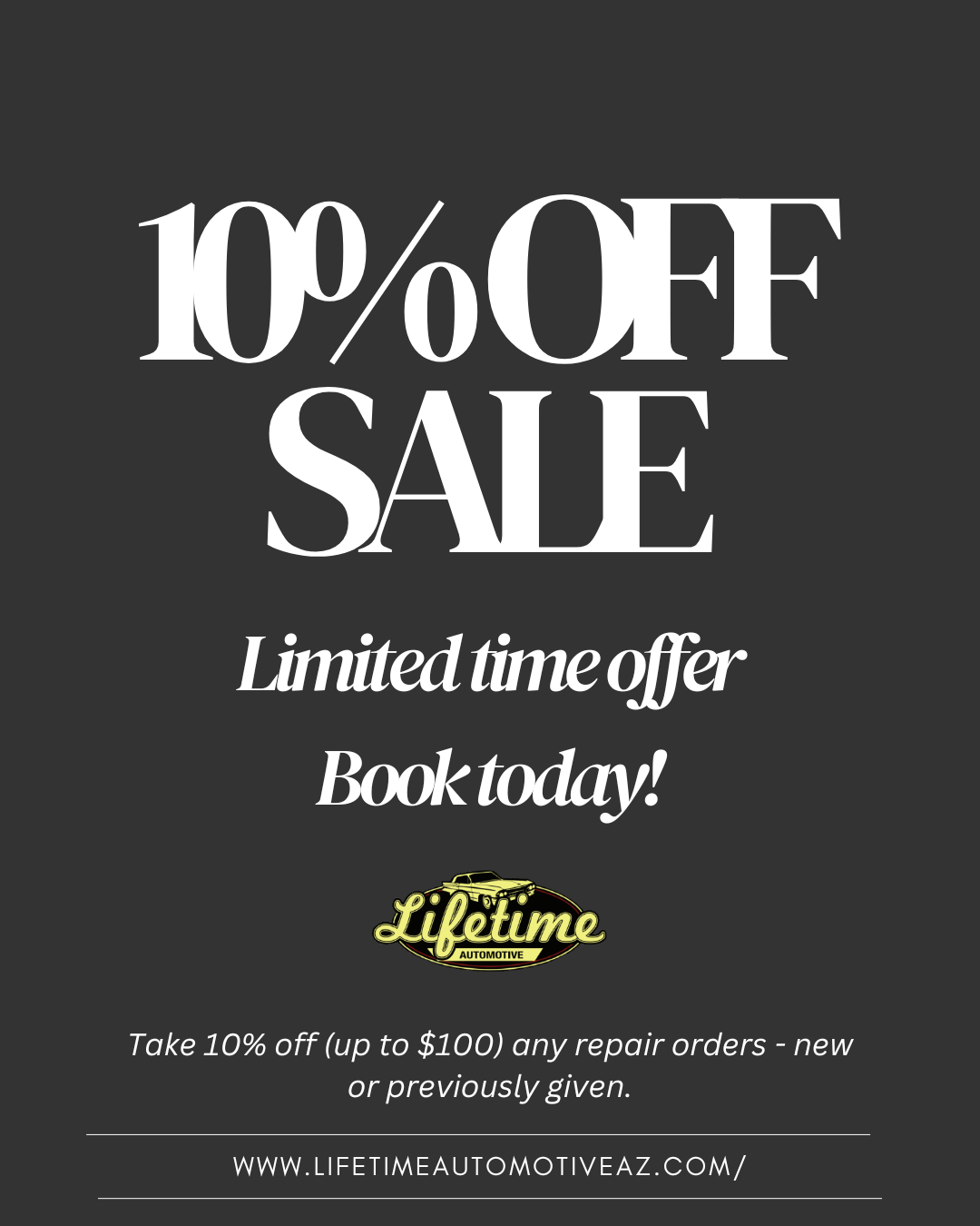 Discounts — Lifetime Automotive