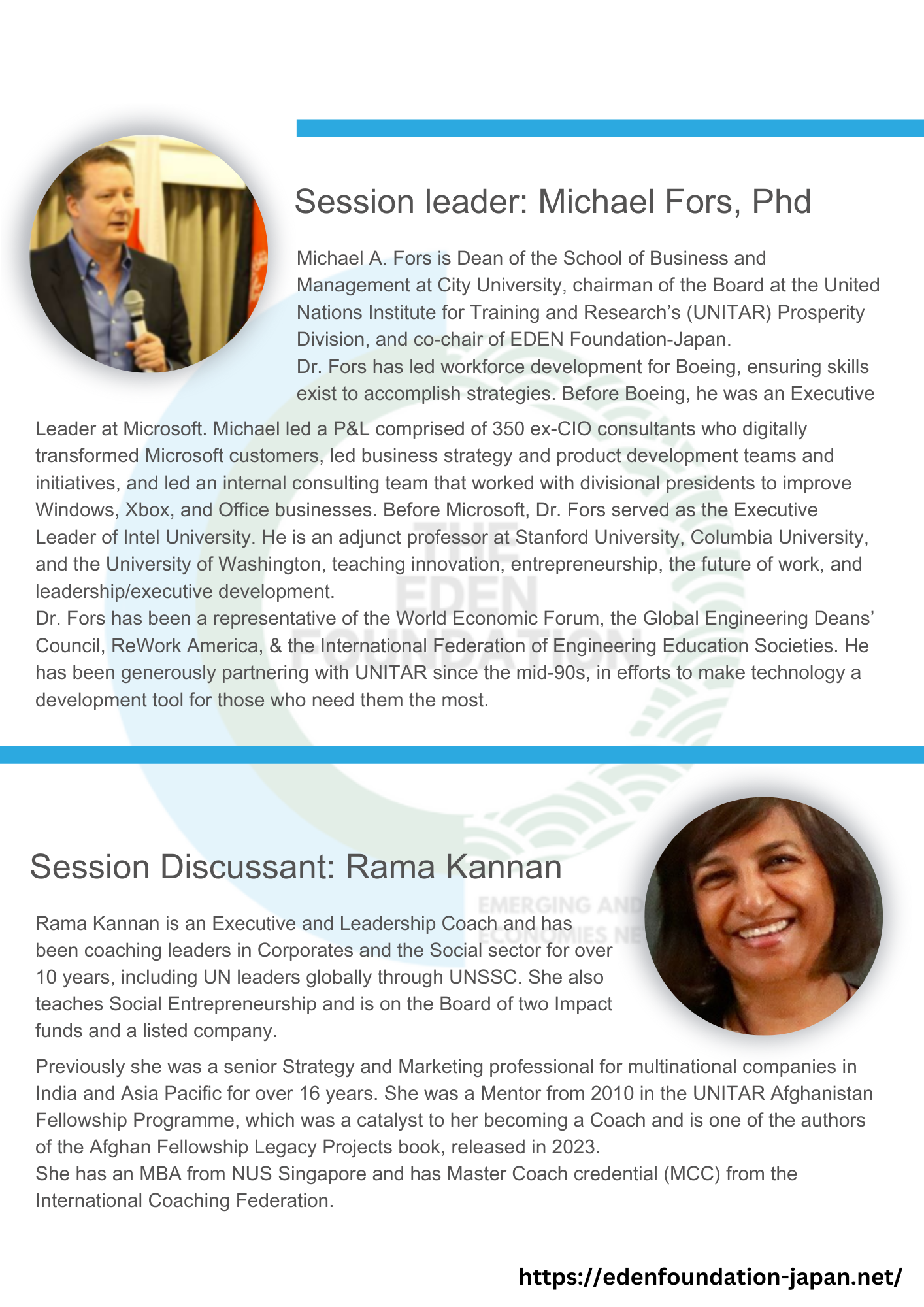 The Seminars — The EDEN Foundation