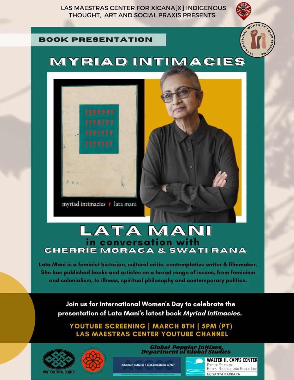 Book Presentation: Myriad Intimacies by Lata Mani — Las Maestras center