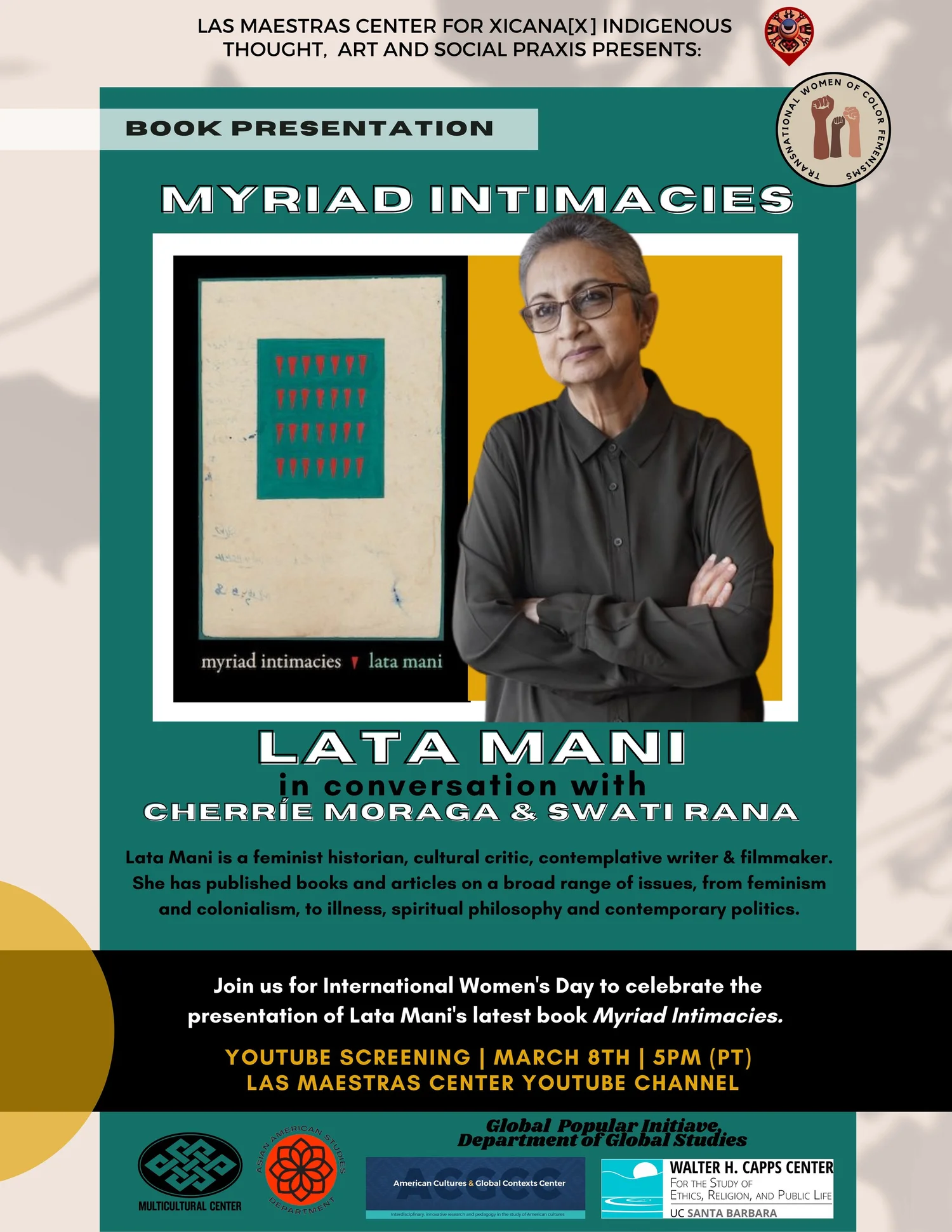 Book Presentation: Myriad Intimacies by Lata Mani — Las Maestras center